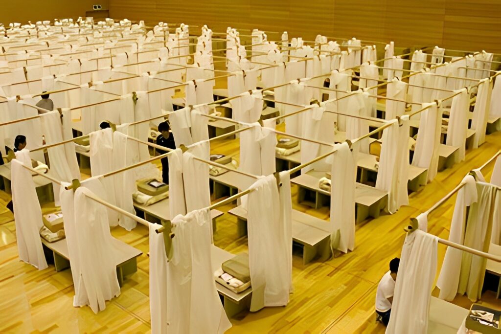 Paper Partition System / Kumamoto Earthquake - Shigeru Ban